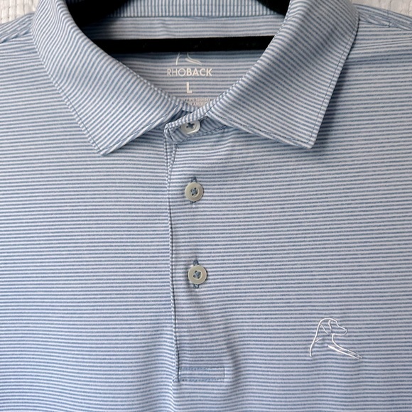 Rhoback | Shirts | Rhoback Crispy Stripe Short Sleeve Performance Polo ...